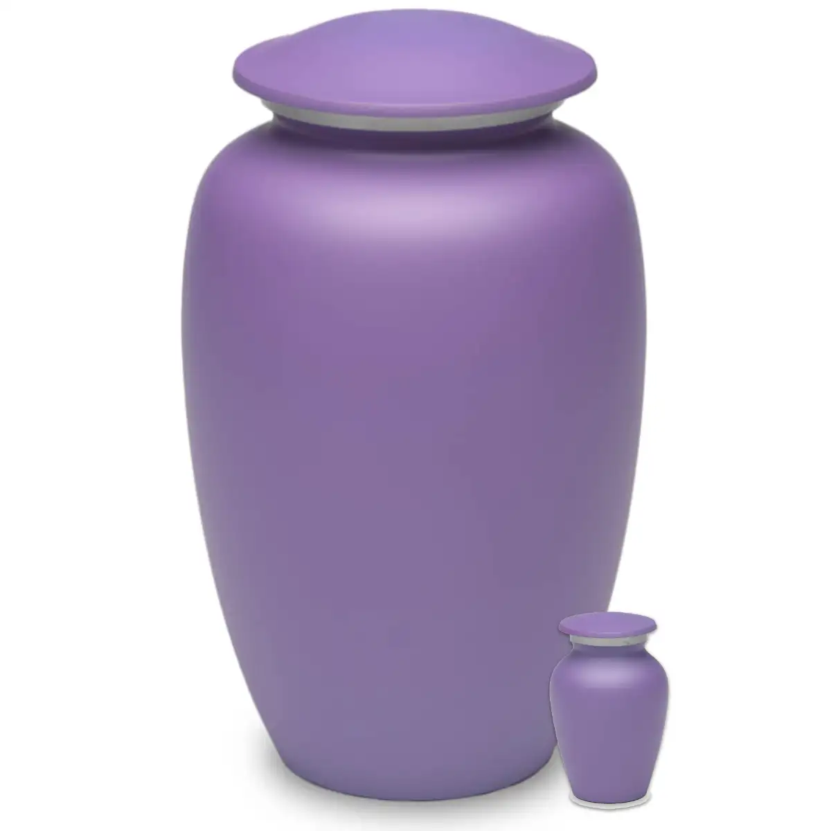 Classic Style Cremation Urn, Purple Matte Finish - Free ship